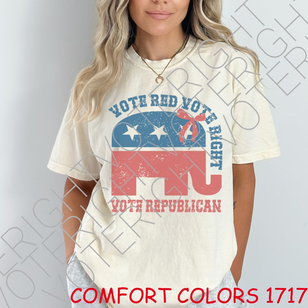 Cute Republican Comfort Colors Shirt, Distressed Coquette Republican ...
