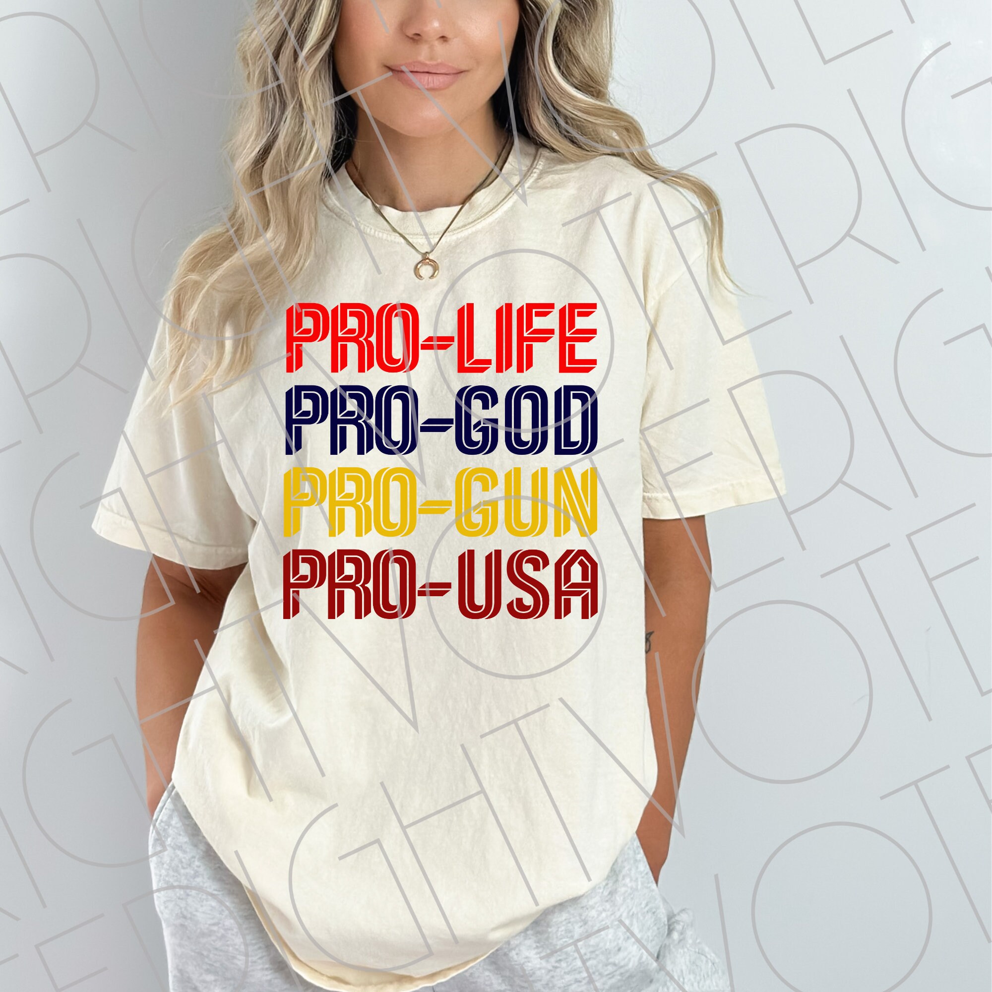 Pro-life Pro-god Pro-gun Pro-usa SVG, Pro Life Pro God Png Sublimation ...