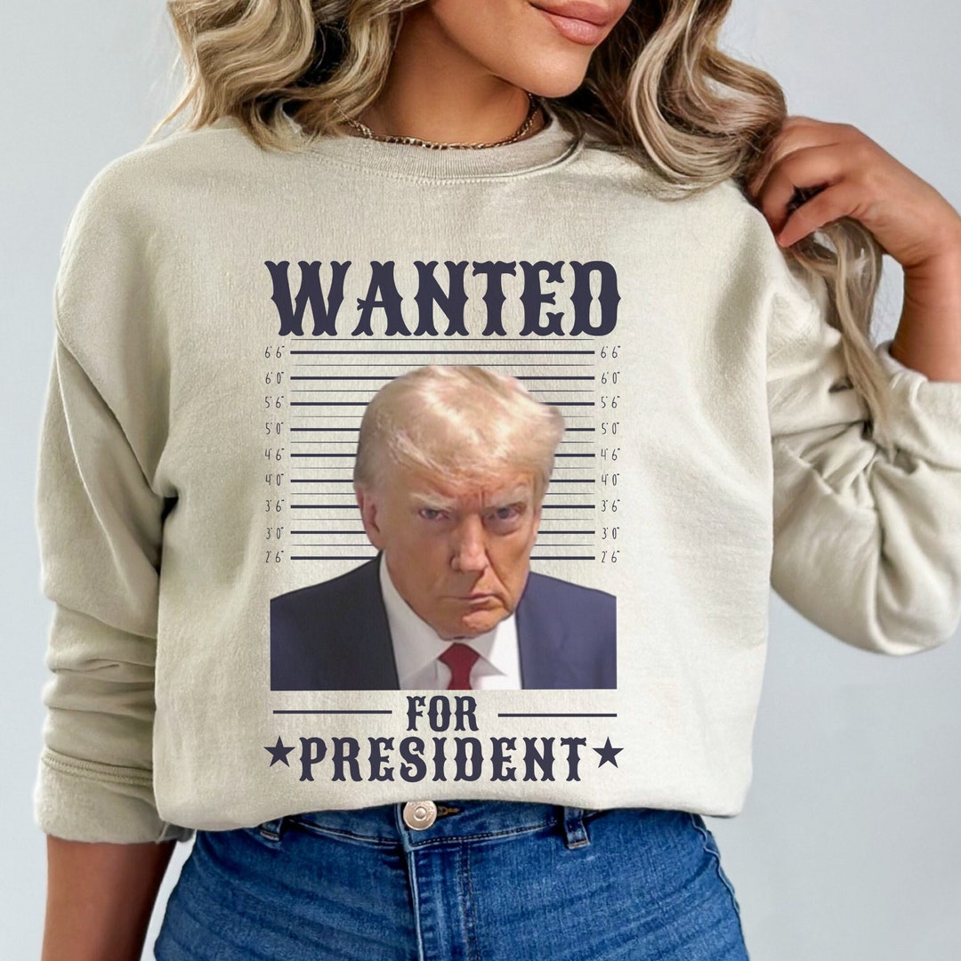 Mug Shot Sweatshirt, Pro Trump I Stand With Trump Crewneck, Never ...