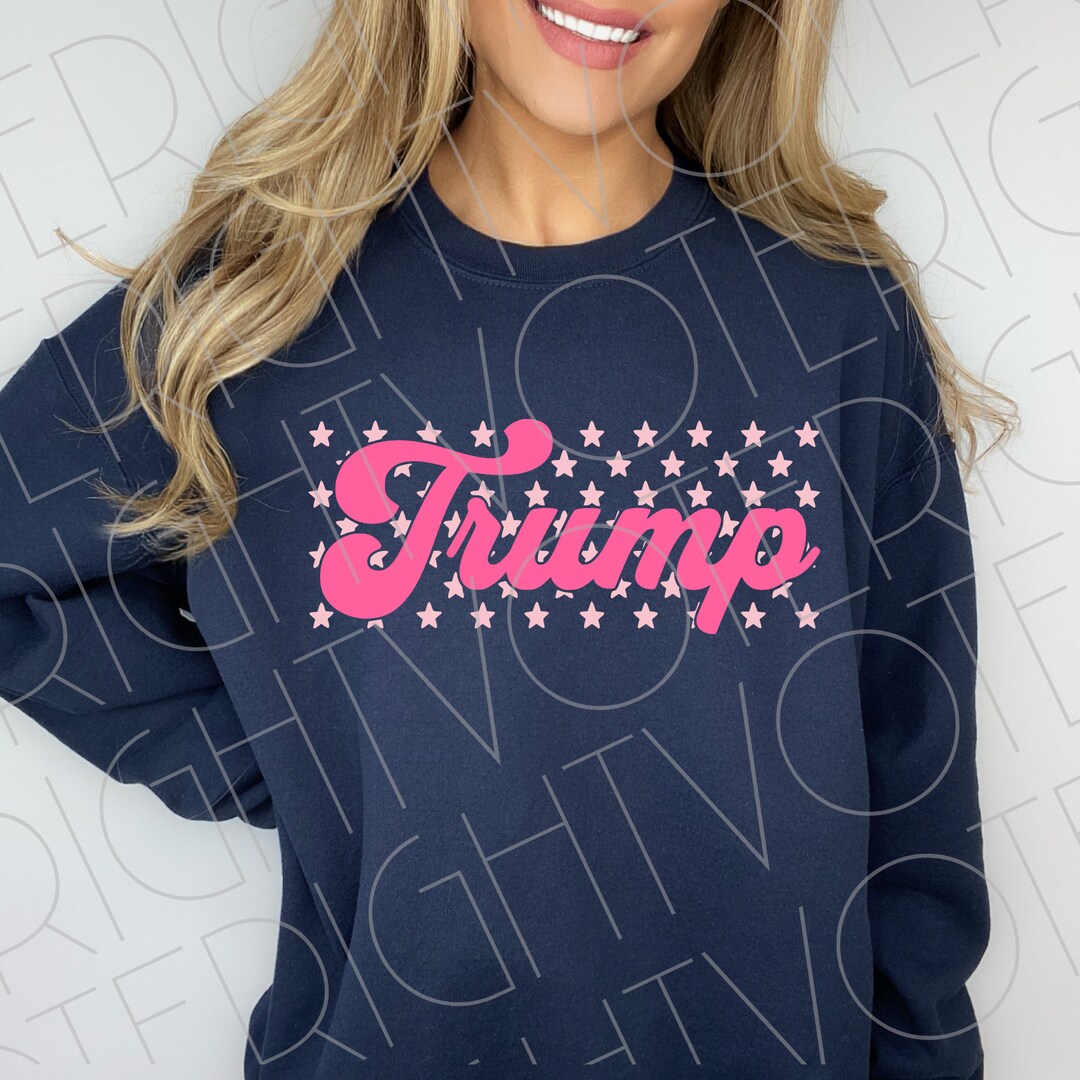 Pink Trump PNG, Retro Groovy Pink Trump Shirt Sublimation Png Digital ...