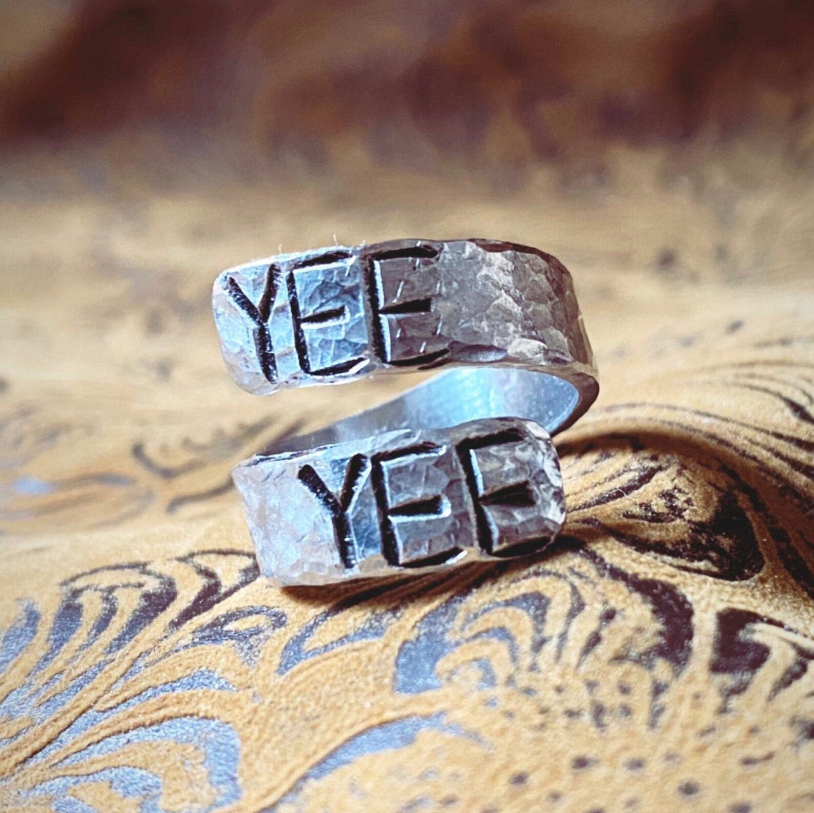 Customizable Textured Wrap Ring - Etsy