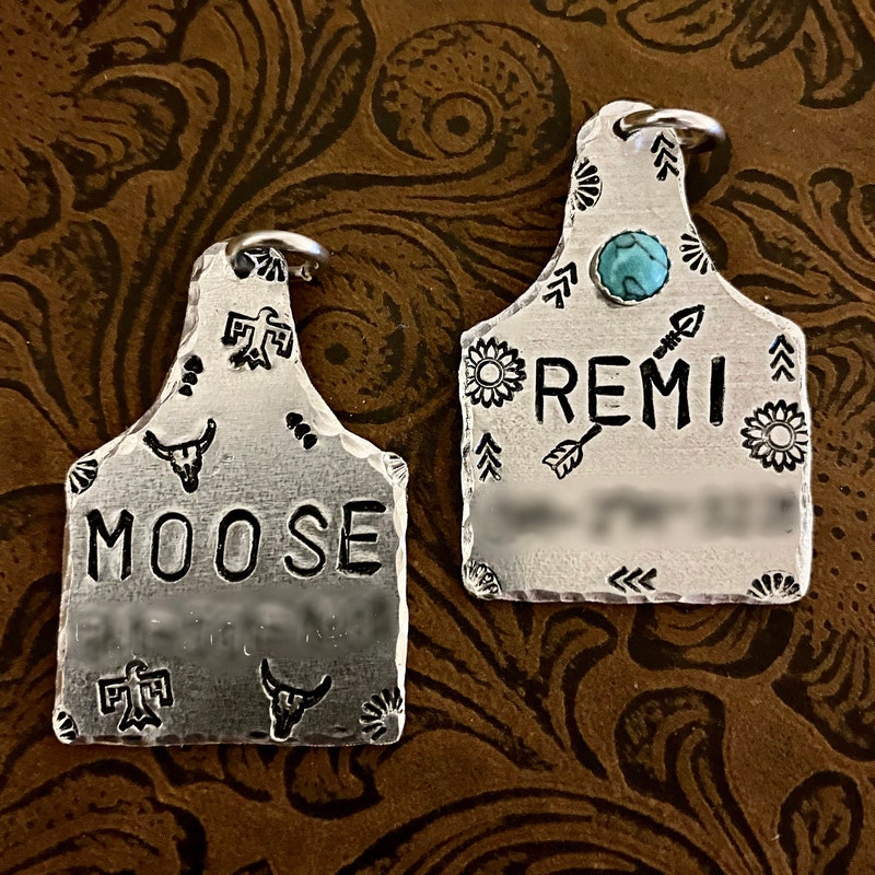 Custom Cow Tag Necklace - Etsy