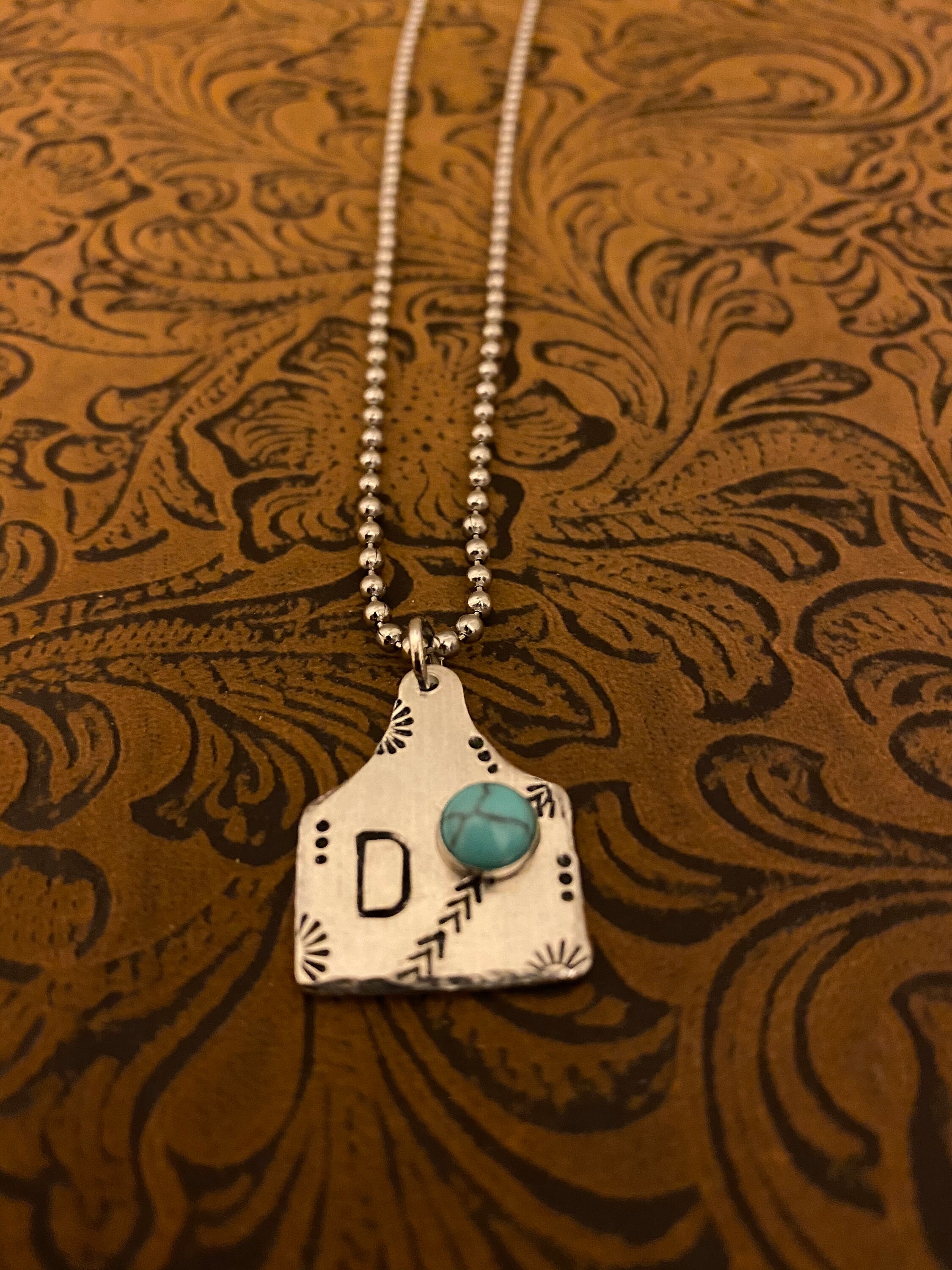 Personalized Cow Tag Initial Necklace. PLEASE READ - Etsy