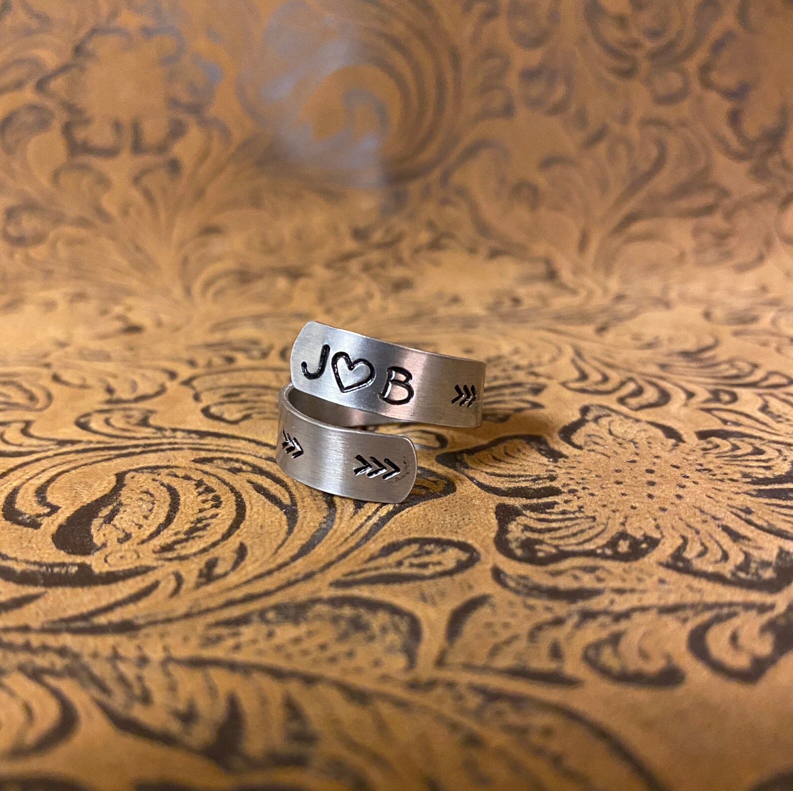 Name and Date Initials and Date Metal Hand Stamped Stamped - Etsy