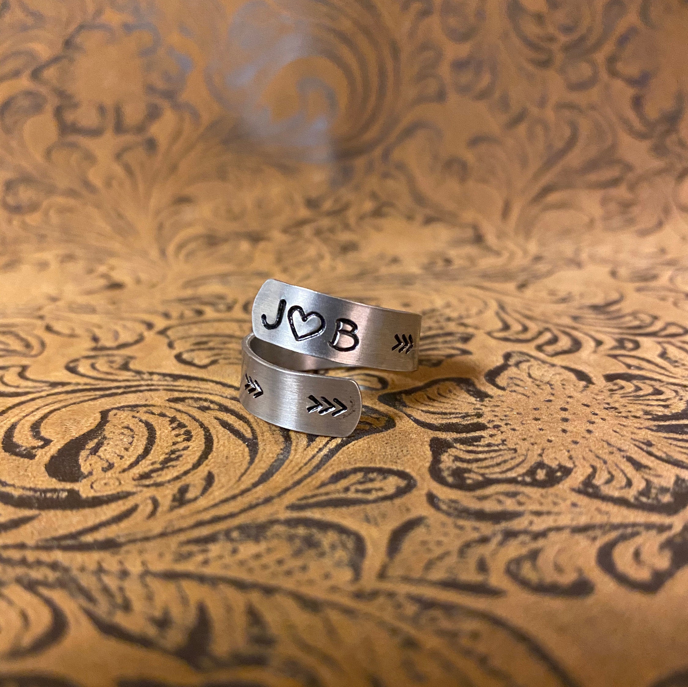 Name and Date Initials and Date Metal Hand Stamped Stamped | Etsy