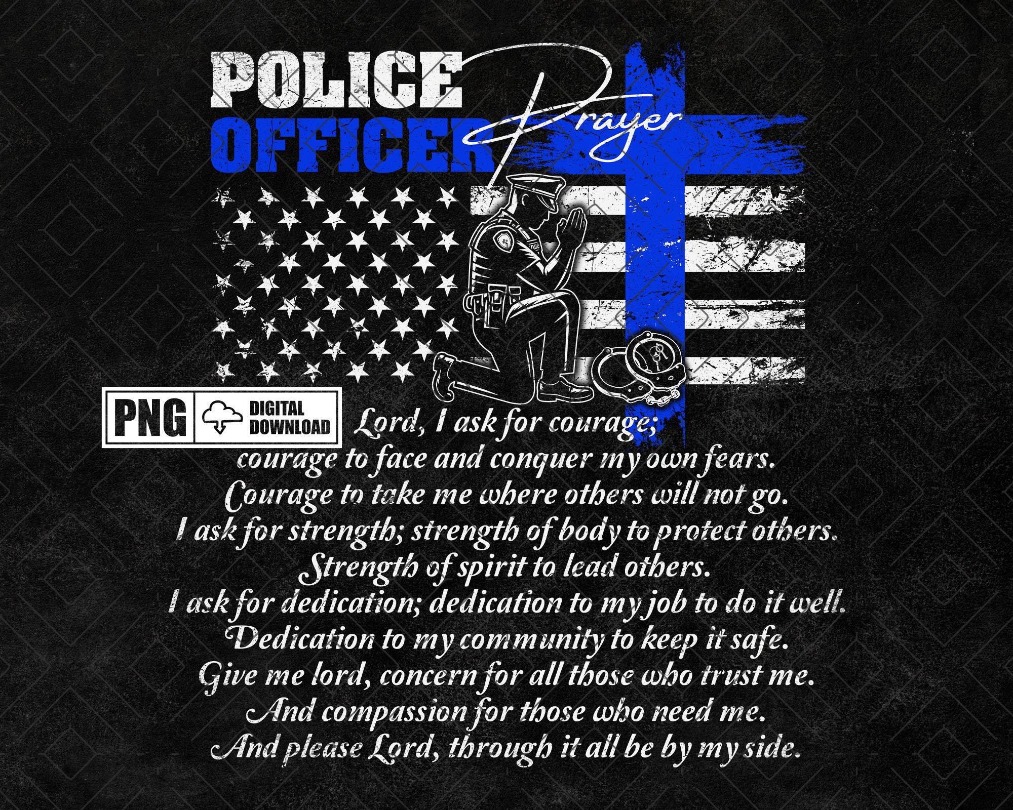 Police Officer's Prayer PNG, Bible Christian Religious Quote Png T ...