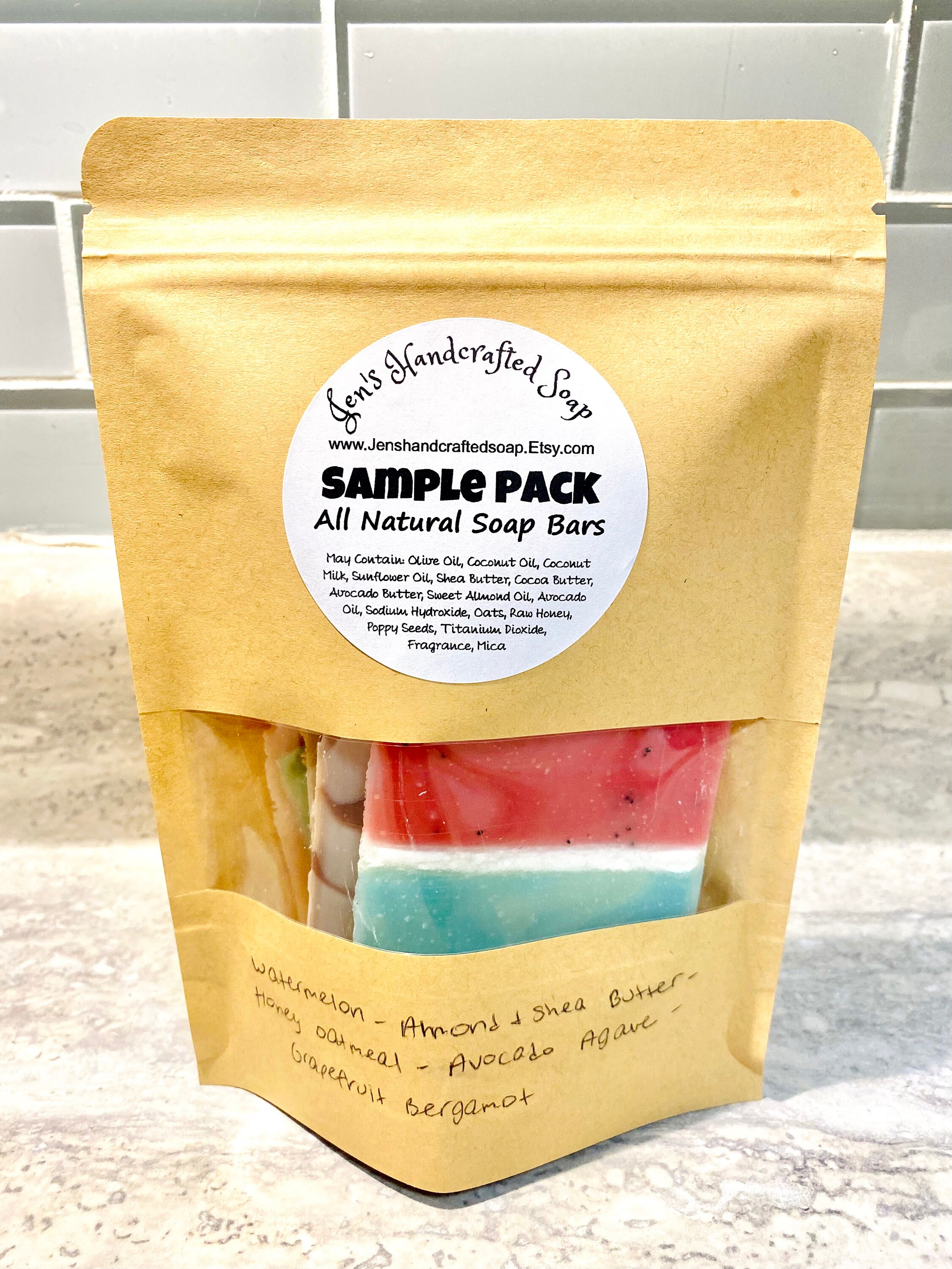 Variety Sample Soap Pack, Mystery Gift Set, 5 Sample Pack, Handmade ...