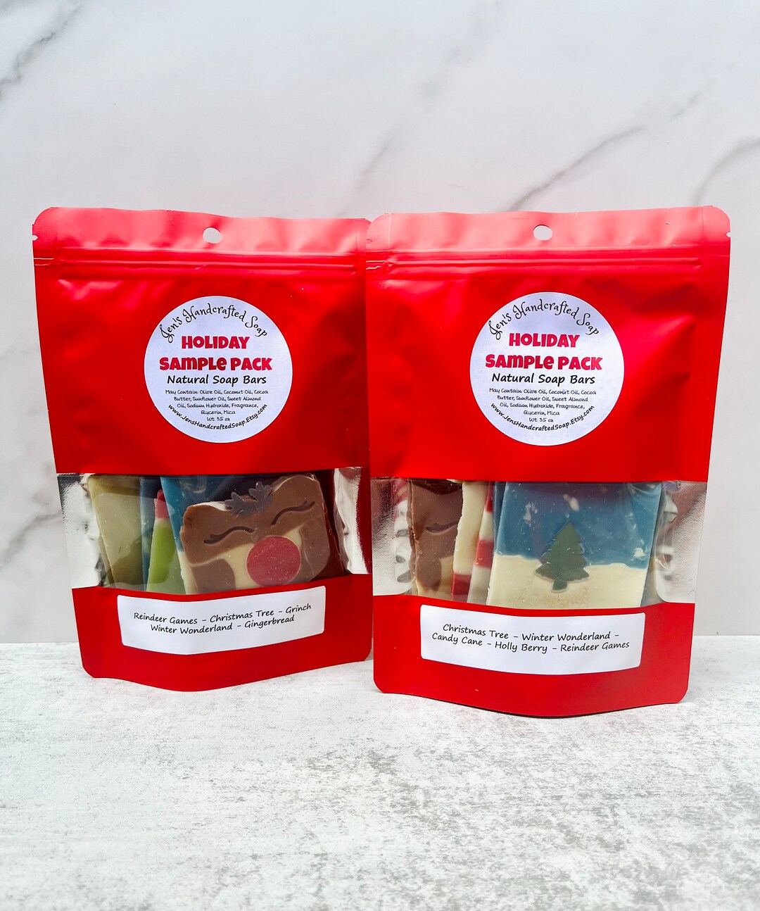 Holiday Variety Sample Soap Pack, Mystery Gift Set, Christmas, Handmade ...