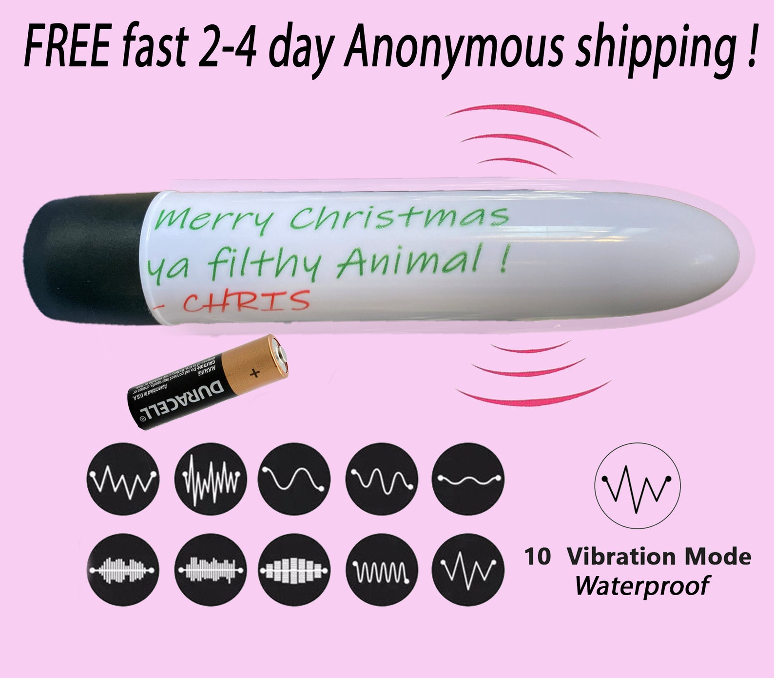 Custom Text Vibrator Put Any Text On A Vibrator Etsy