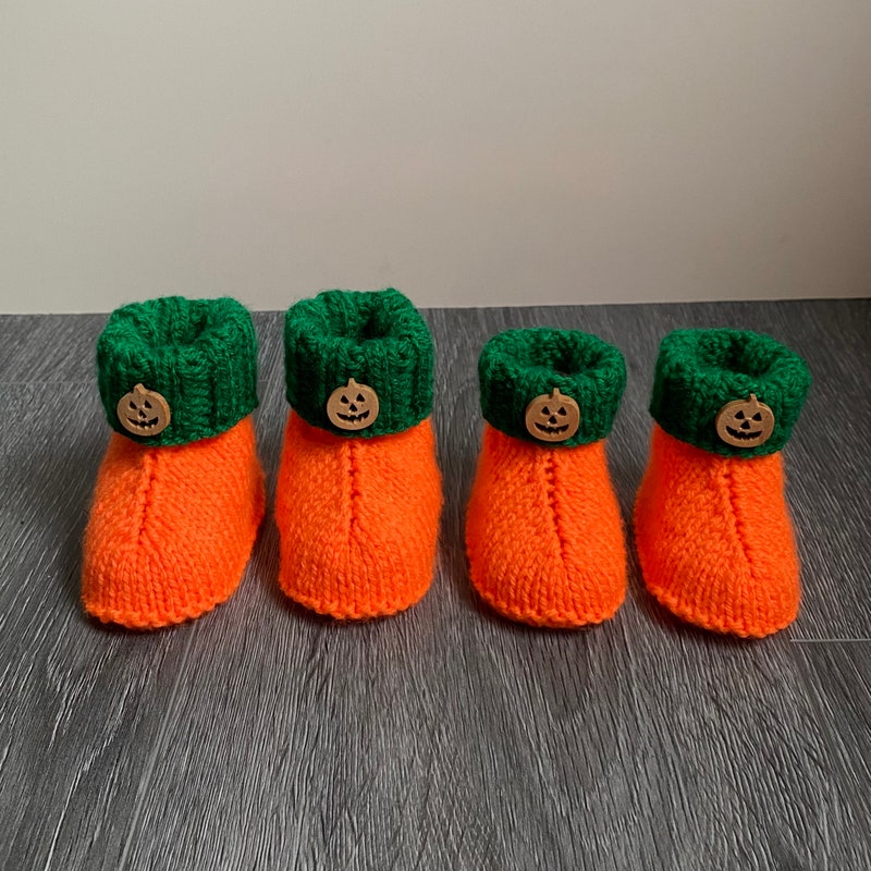 Pumpkin Baby Booties - Etsy