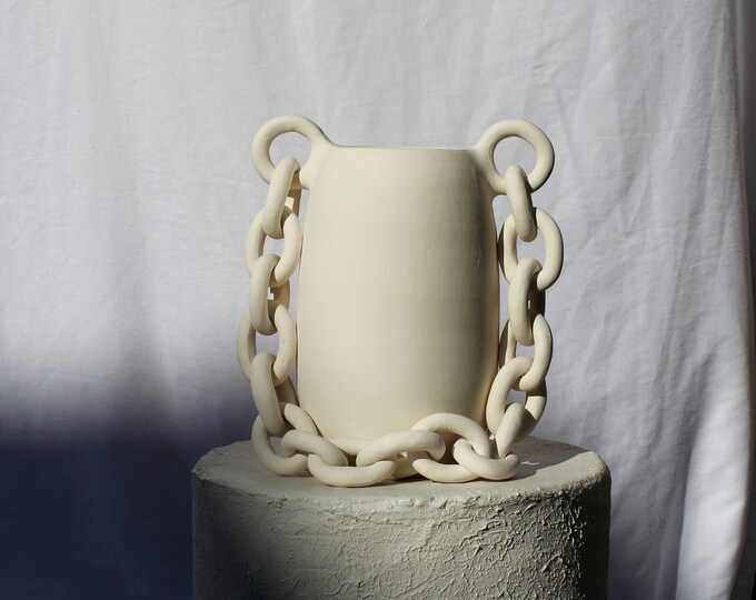 Decorative Ceramic Vase Handmade Chain Vase Wheel Thrown - Etsy
