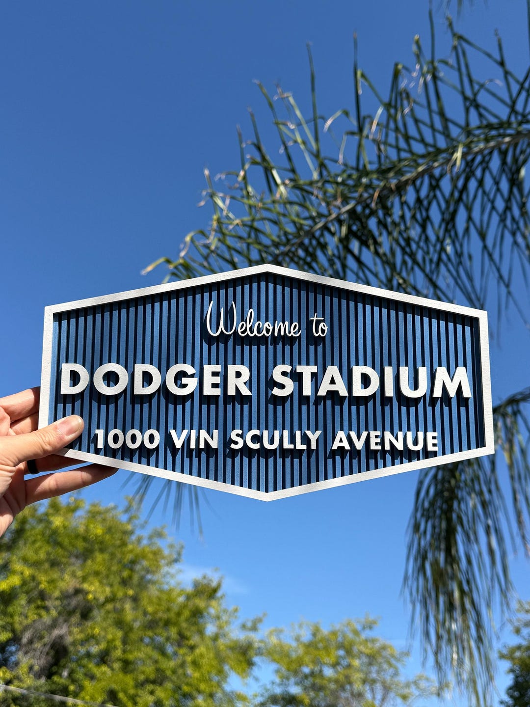Dodger Stadium Replica Sign | Handmade 3D Wood Wall Art - Etsy