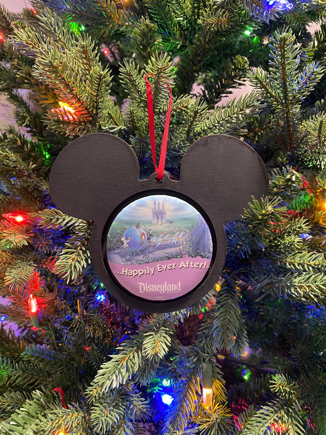 Custom Disney-inspired Button Ornament - Etsy