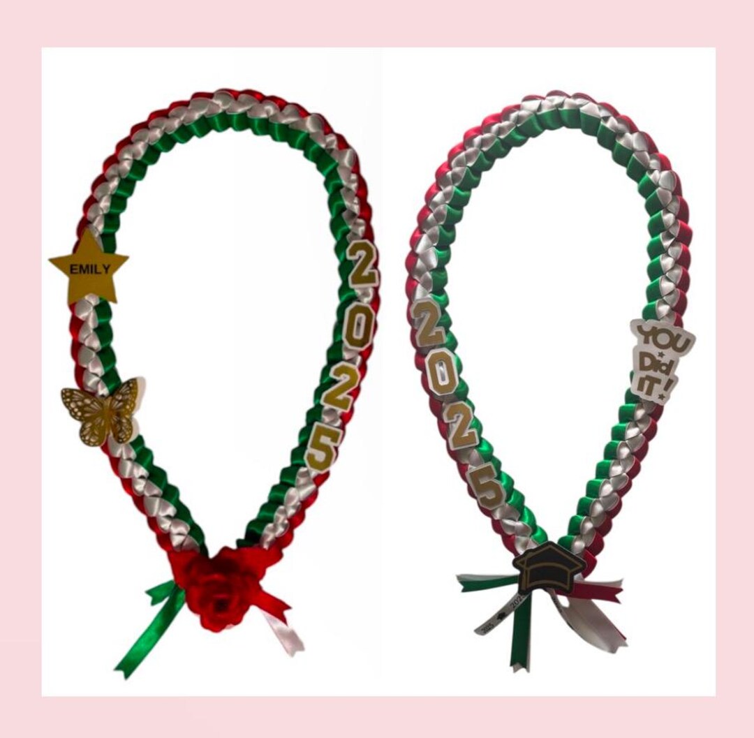 Mexican Flag Graduation Lei | Mexican Pride Lei| Graduation Lei ...