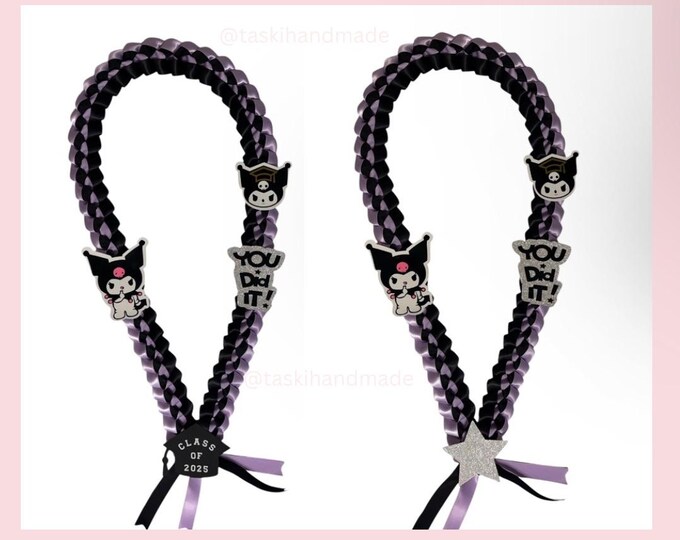 Kuromi Graduation Lei | Kuromi Ribbon Lei/ Grad Gifts/ Congrats Grad ...