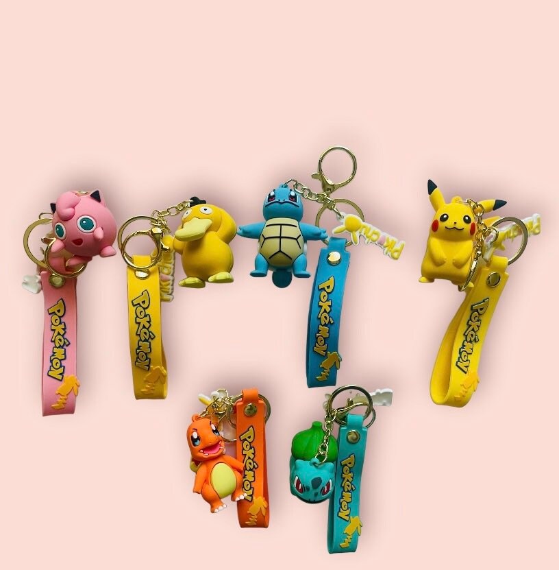 Pokemon Keychain Pokémon Key Ring Mini Pikachu Key Rings - Etsy