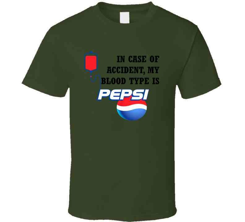 In Case of Accident My Blood Type is Pepsi Funny Gift Drink T Shirt - Etsy
