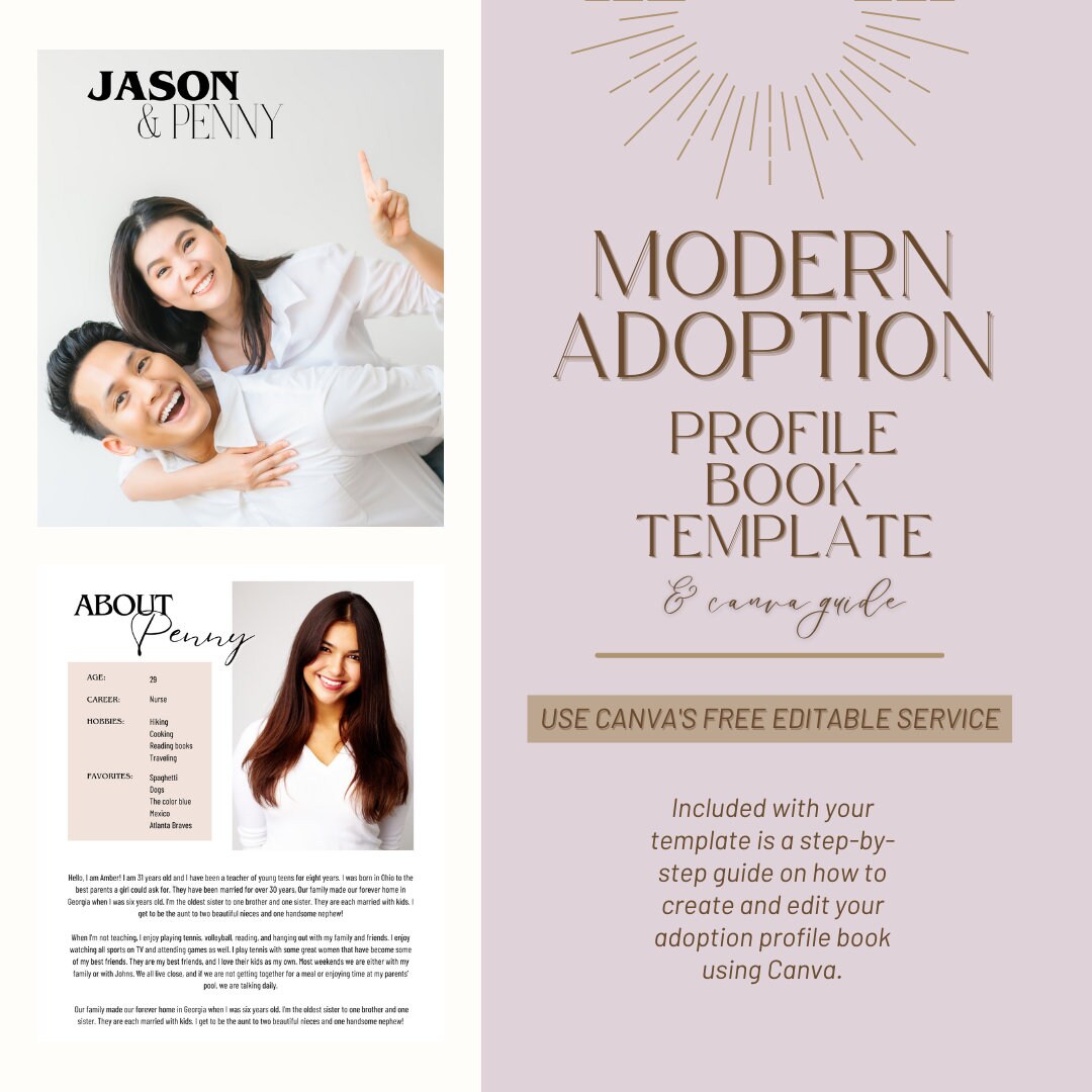 Modern Adoption Profile Book Template / Adoption Profile Template ...