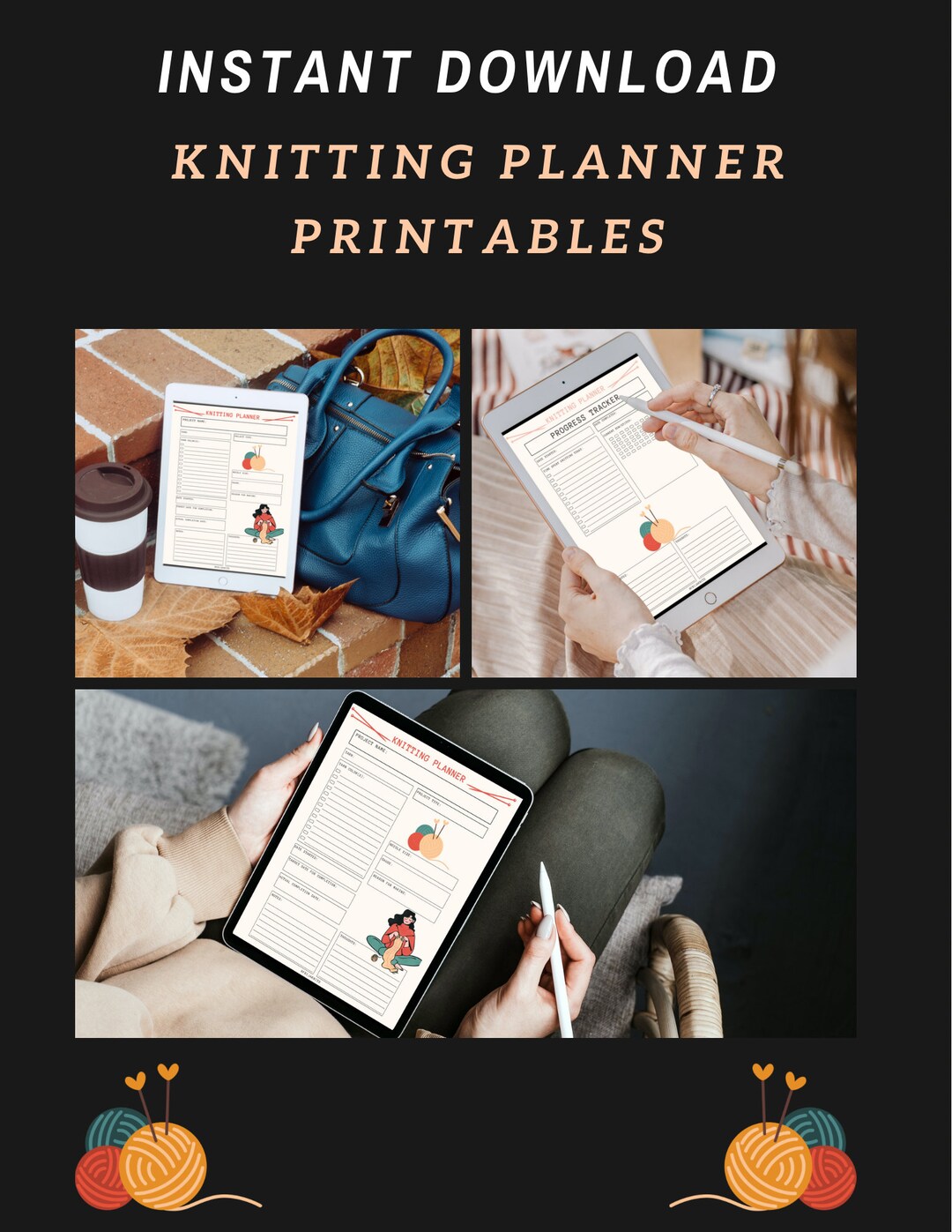 Instant Download Knitting Project Planner - Etsy
