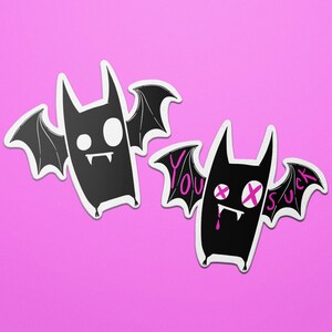 Pastel Goth Bat Stickers Bat Lover Witchy Bats Bundle - Etsy