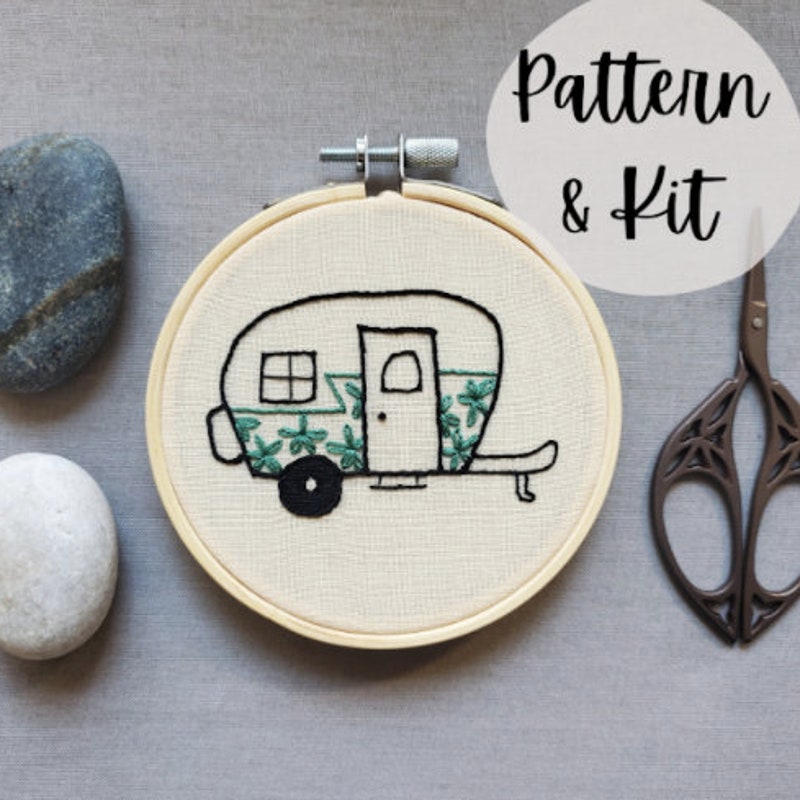 Camper Embroidery - Etsy