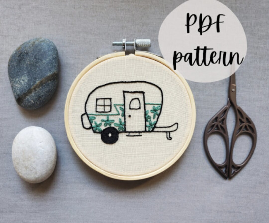 PDF Pattern: Beginner Camper Embroidery - Etsy