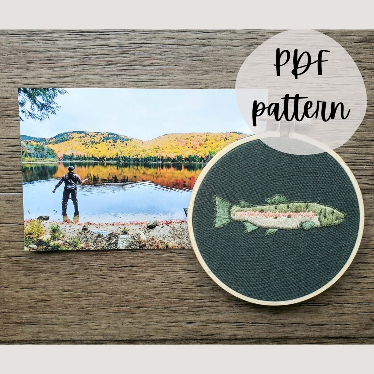 PDF Pattern: Beginner Rainbow Trout Embroidery - Etsy