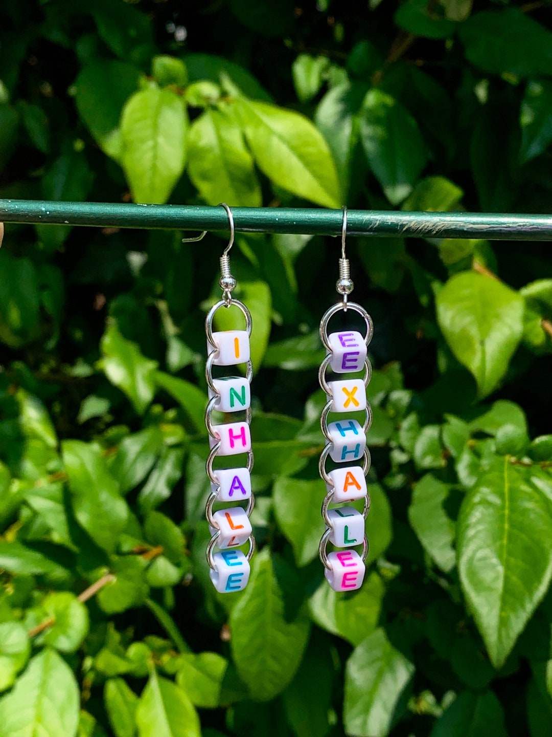 Custom Word Chain Earrings - Etsy