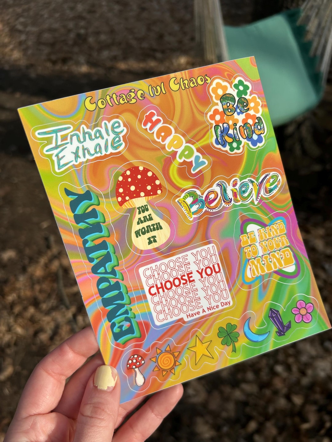 Self Care Cottage Core Sticker Sheet - Etsy