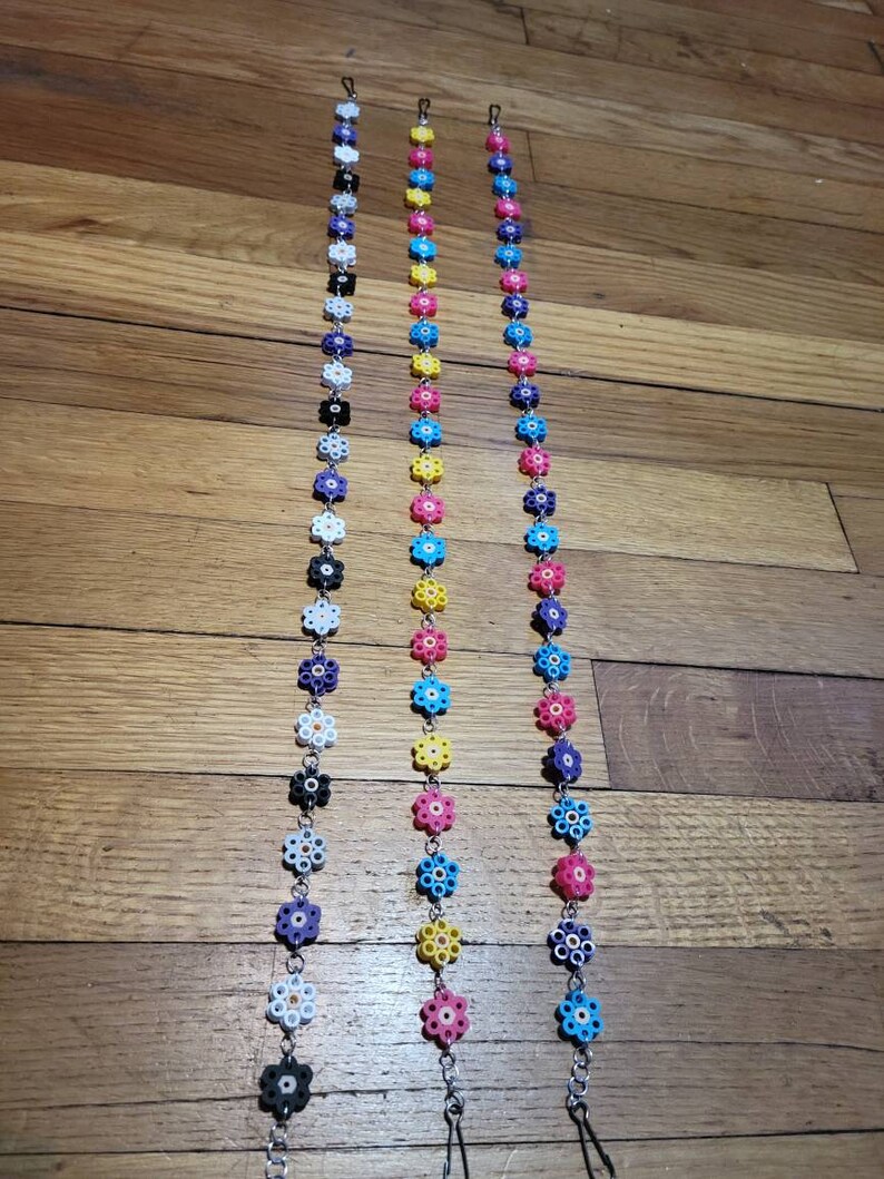 LGBT Pride Flag Perler Bead Belt Flower Chains - Etsy