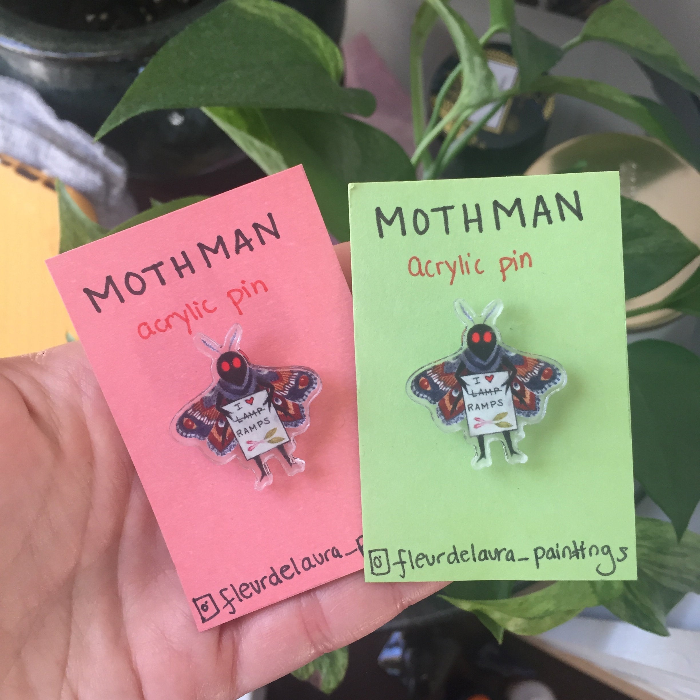 Mothman Acrylic Pin - Etsy