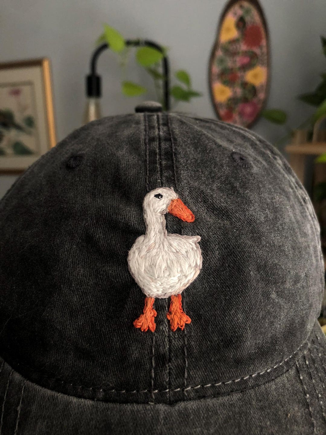 Hand-embroidered Duck Hat - Etsy