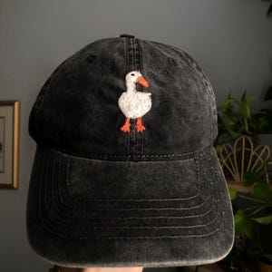 Hand-embroidered Duck Hat - Etsy
