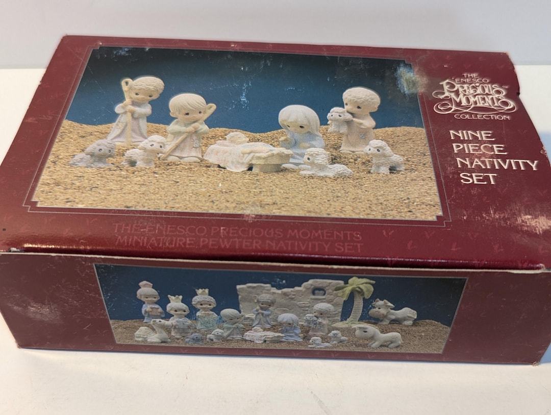 Precious Moments Enesco Nine Piece Nativity Set 1989 - Etsy