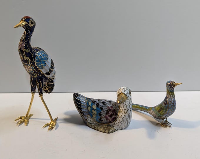 Cloisonne Bird Lot - Etsy
