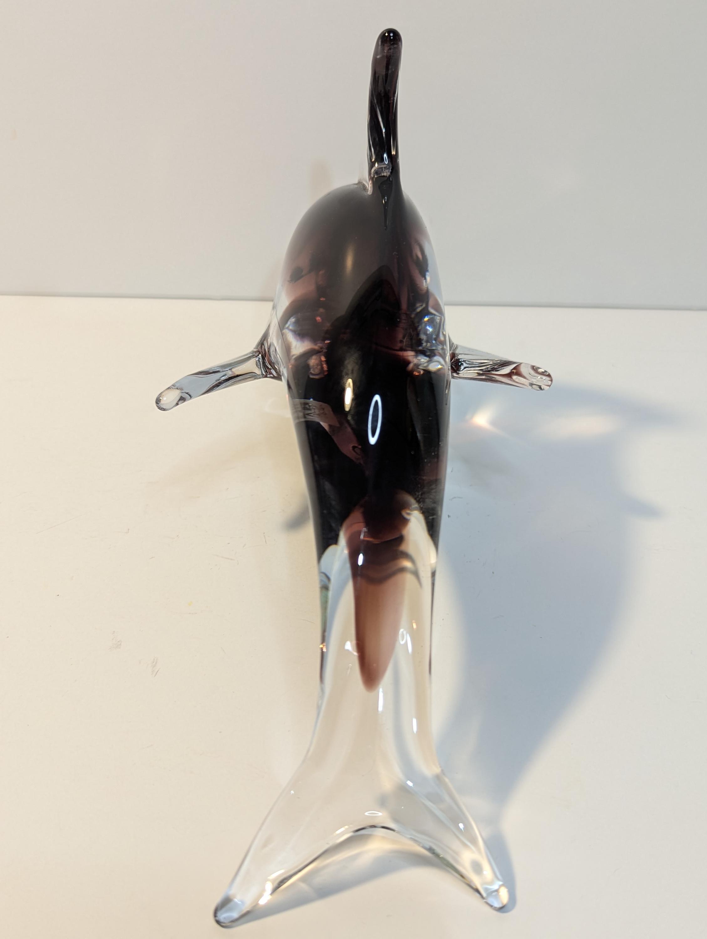 Vintage Murano Glass Dolphin - Etsy