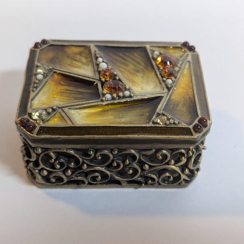 Jeweled Trinket Box - Etsy