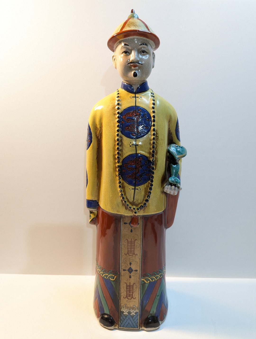 Chinese Porcelain Figure Emperor Statue - Etsy