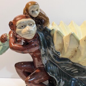 Vintage Majolica Style Ceramic Monkey Bowl - Etsy