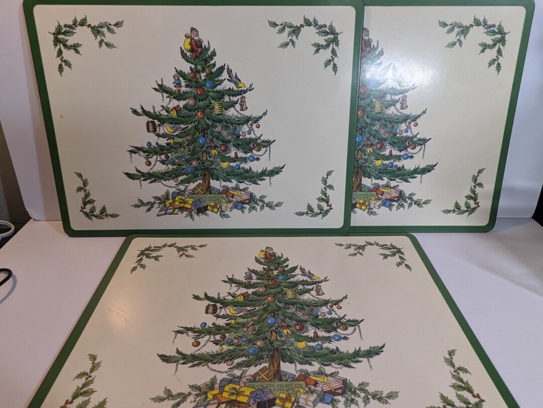 Spode Acrylic Finish Christmas Placemats Set of 4 - Etsy
