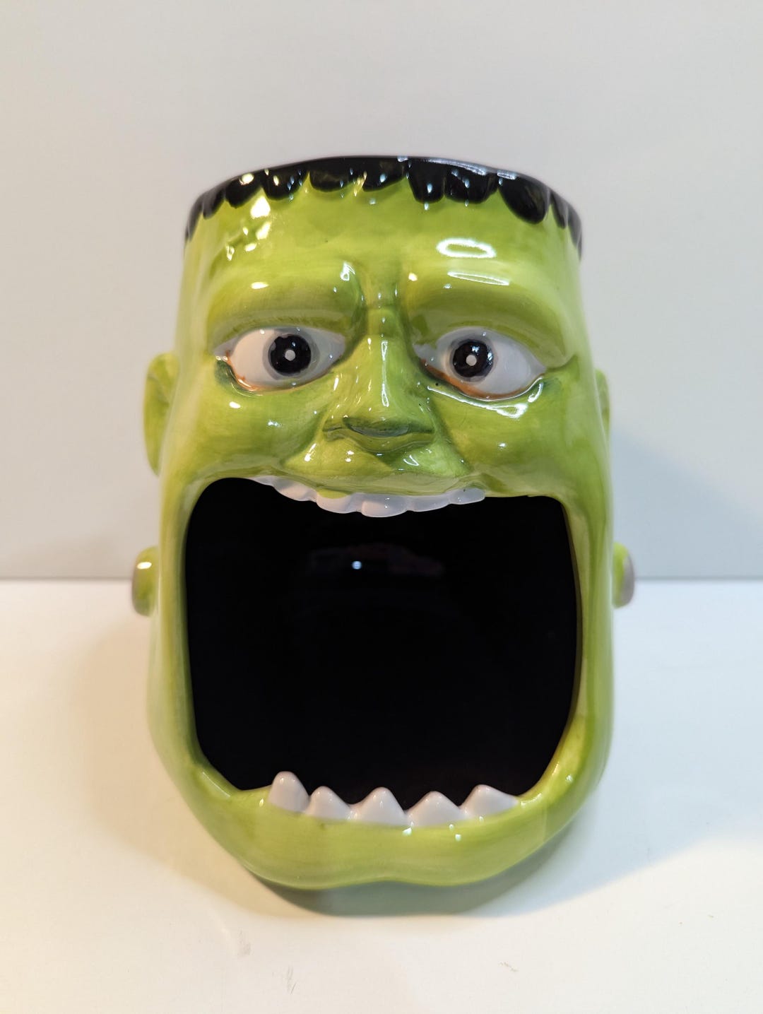 Maxcera Frankenstein Monster Open Mouth Candy Dish Ceramic - Etsy