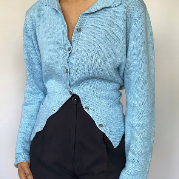 Baby Blue Cardigan - Etsy