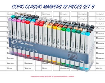 Printable Copic Markers Chart - Etsy