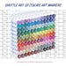Digital PDF Shuttle Art 121 Colors Art Markers Swatch Template | DIY ...