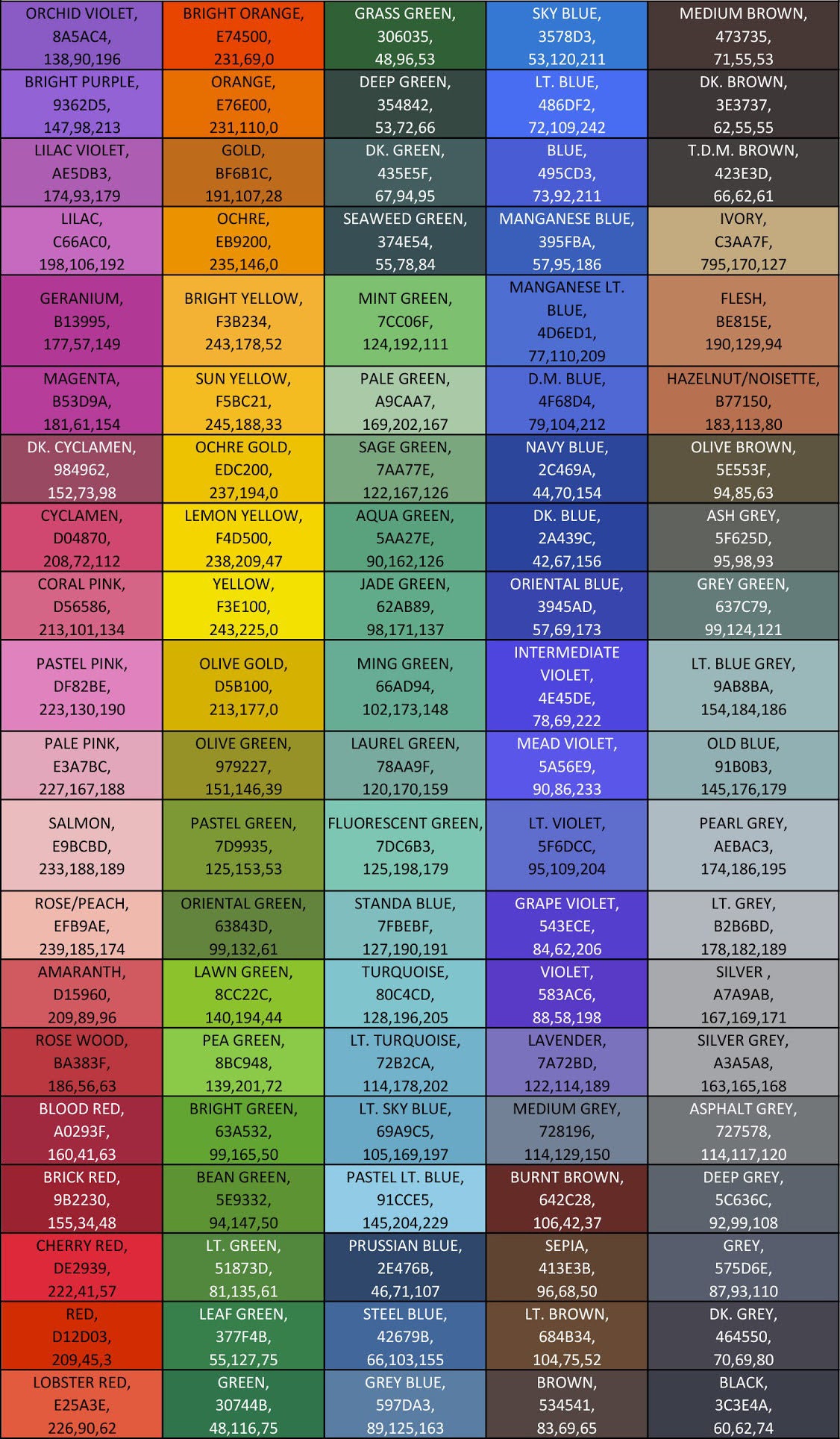 Crayola Super Tips 100 Colors Marker Set Swatch Template | DIY Single ...