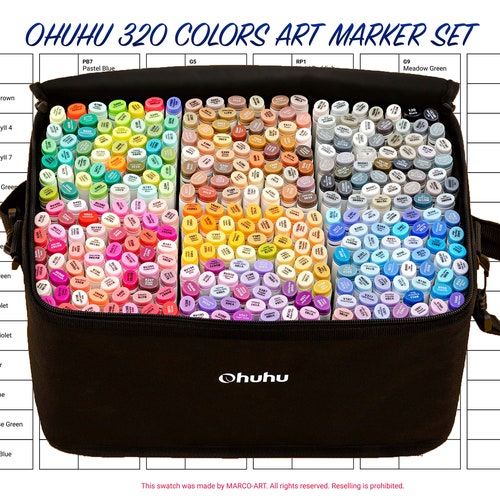 Ohuhu Honolulu 320 Colors Art Marker Set Swatch Template DIY - Etsy New ... Ohuhu Honolulu 320 Colors Art Marker Set Swatch Template DIY - Etsy New ...