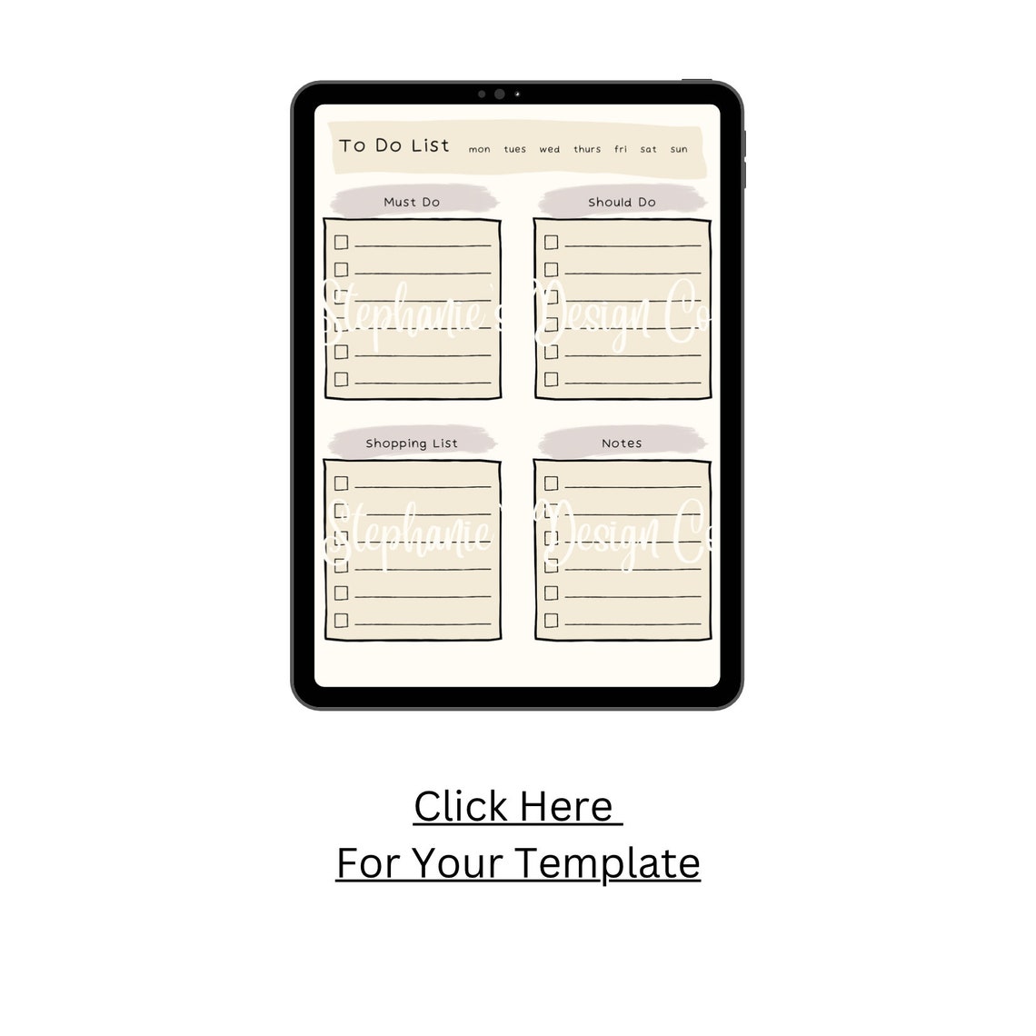 To Do List neutral Digital Planner Template - Etsy
