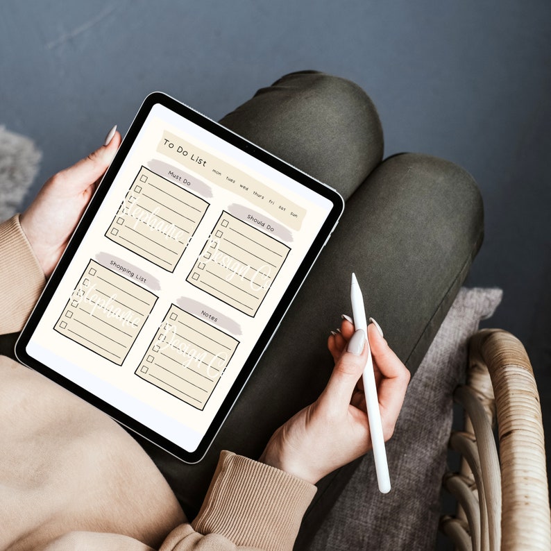 To Do List neutral Digital Planner Template - Etsy