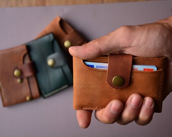 Leather Bank Card Holder | Etsy