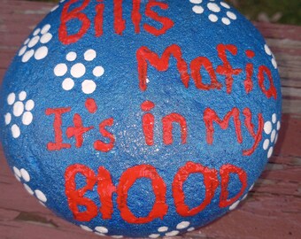 Buffalo Bills Mafia Painted Rock - Etsy